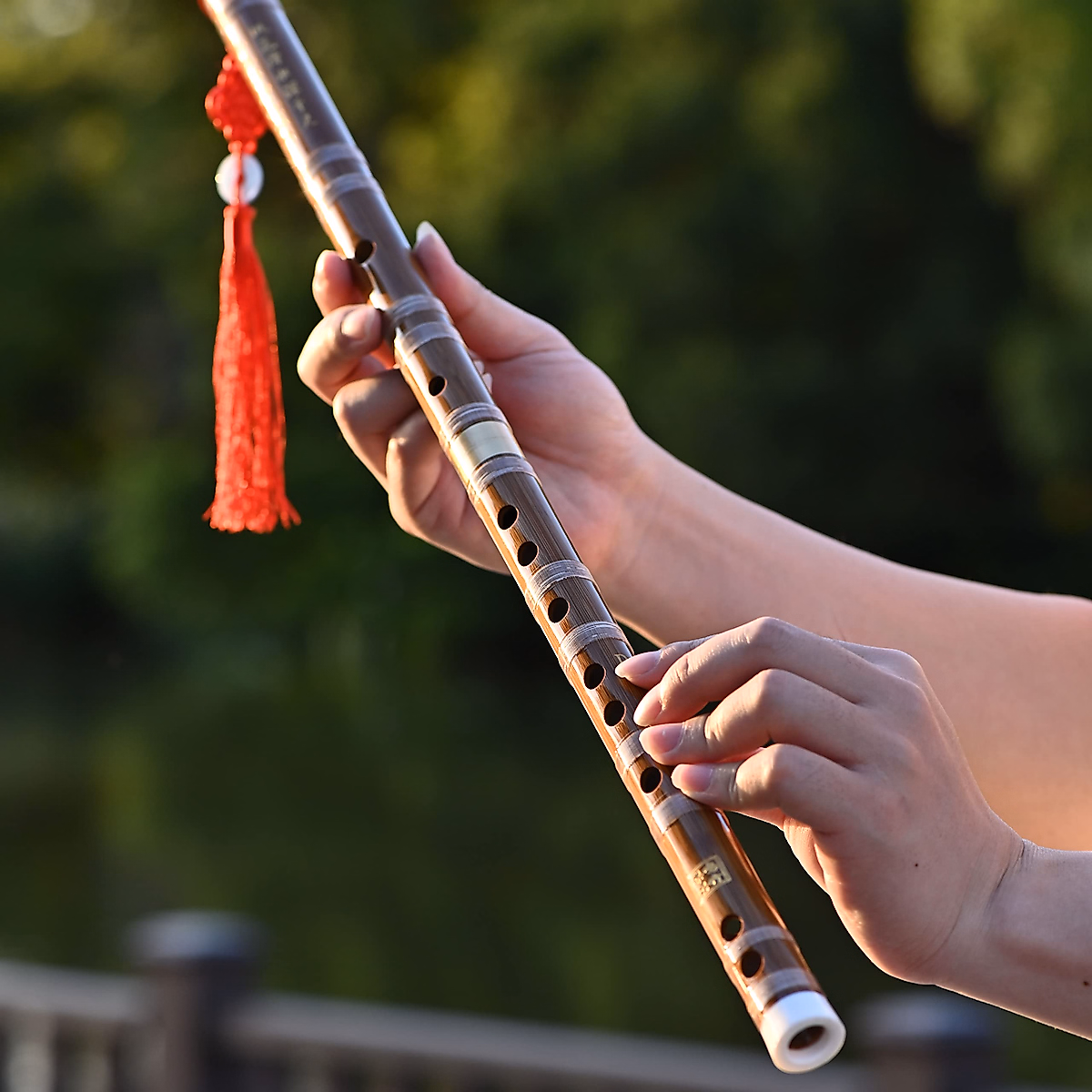 Bamboo Flute D Key Dizi Chinese Traditional Musical Instrument