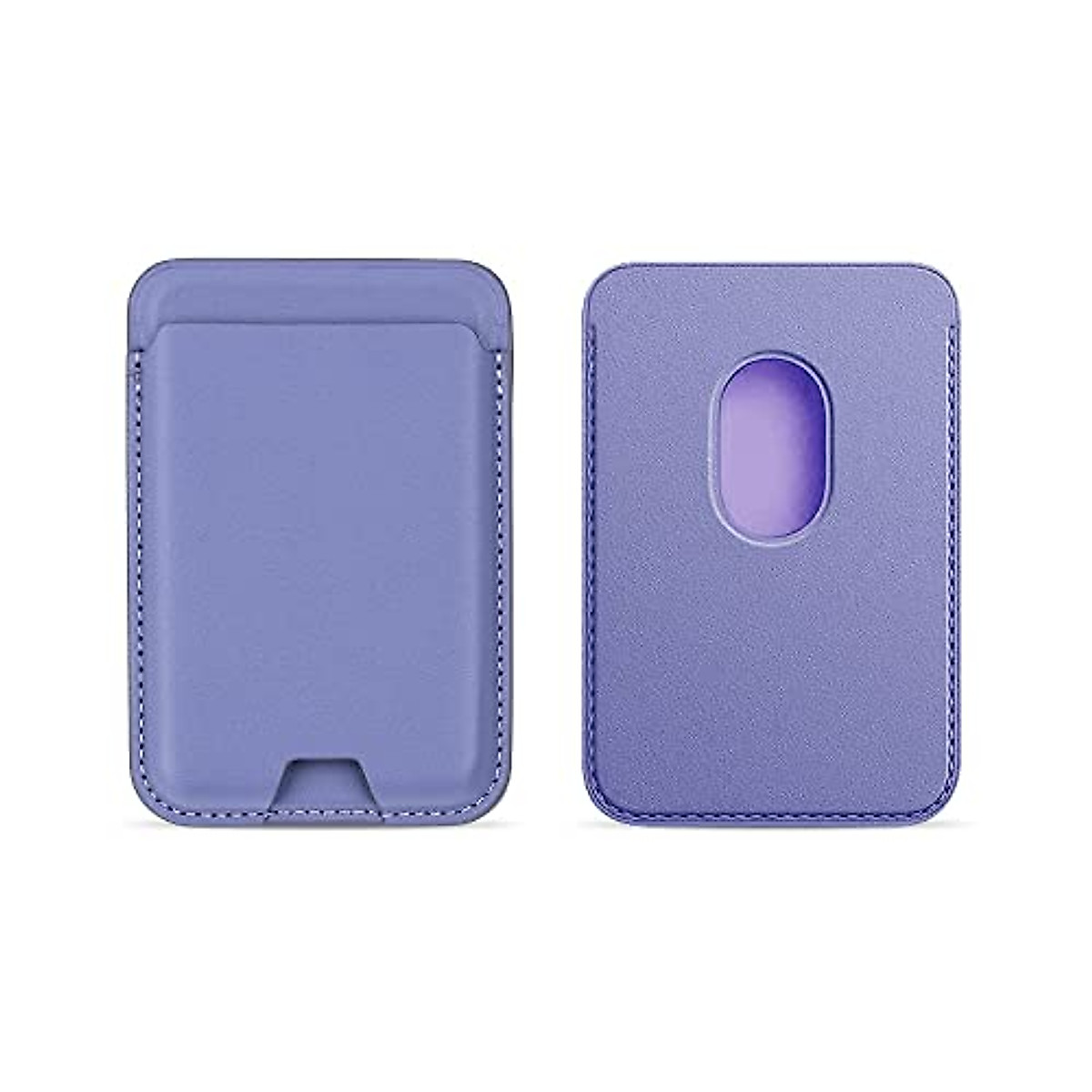 Open Slot Strong Magnetic Card Holder with MagSafe Wallet for Apple iPhone 14 Pro Max/14 Plus/14 Pro/14/13 Pro Max/13 Pro/13/13 Mini/12 Max/12/12 Pro/12 Mini, (Wisteria)