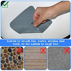 Yinkin 6 Pcs Shower Drain Cover Silicone Floor Drain Cover Anti-odor Mat for Shower Tub Stopper Shower Drain Cover for Bathtub Kitchen Laundry Sink Accessories (Grey, 5.79 x 5.79 Inch)