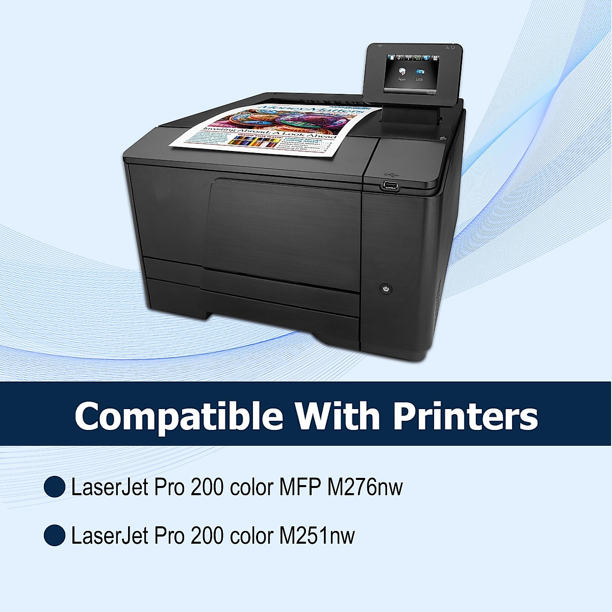 2 Pack 131X Black High-Yield Toner Cartridge Works with HP Laserjet Pro 200 Color M251nw M251n M251 M276n M276nw Printer Ink CF210X