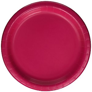Creative Converting Hot Magenta Dessert Paper Plates-24 Pcs, 7"