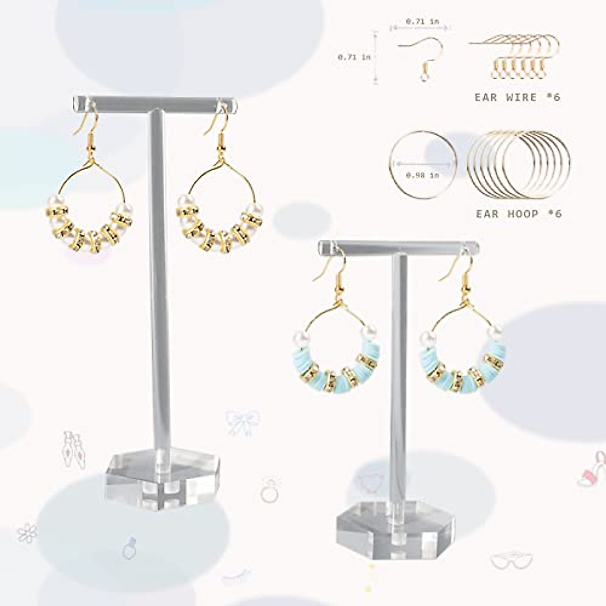 Lynnmos Clay Beads 8000 Pcs 2 Boxes Bracelet Making Kit - 24 Colors Polymer Clay Beads for Bracelet Making Set - Heishi Disc Beads for Jewelry Making kit with Charms and Gift Pack for Girls