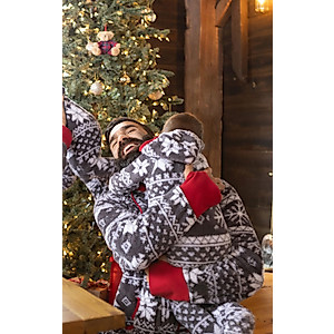 PajamaGram Family Pajamas Matching Sets - Christmas Onesie, Gray, Pets, SM