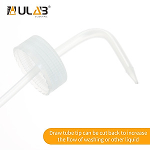 ULAB Scientific Safety Wash Bottle Set, Narrow-Mouth and Wide-Mouth, Vol.250ml 500ml, Pack of 4, UWB1008