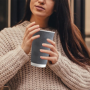 Clawsoff 90 Pack 16 oz Disposable Coffee Cups No Lids, Gray Insulated Ripple Wall Paper Coffee Cups 16oz, Corrugated Beverage Paper Cups, To Go Cups for Hot Chocolate Tea Home Travel Office