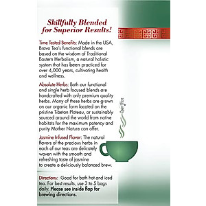 BRAVO TEAS&HERBS Blood Circulation Herbal Tea, Caffeine Free, 20 Count