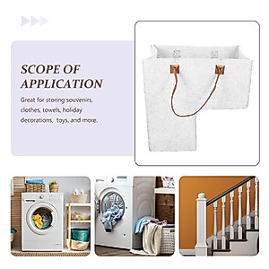 Cabilock Stair Baskets, Stair Step Storage Organizer Staircase Basket Laundry Basket Dirty Clothes Basket Toy Baskets for Laundry Clothes Hampers Containers Light Grey