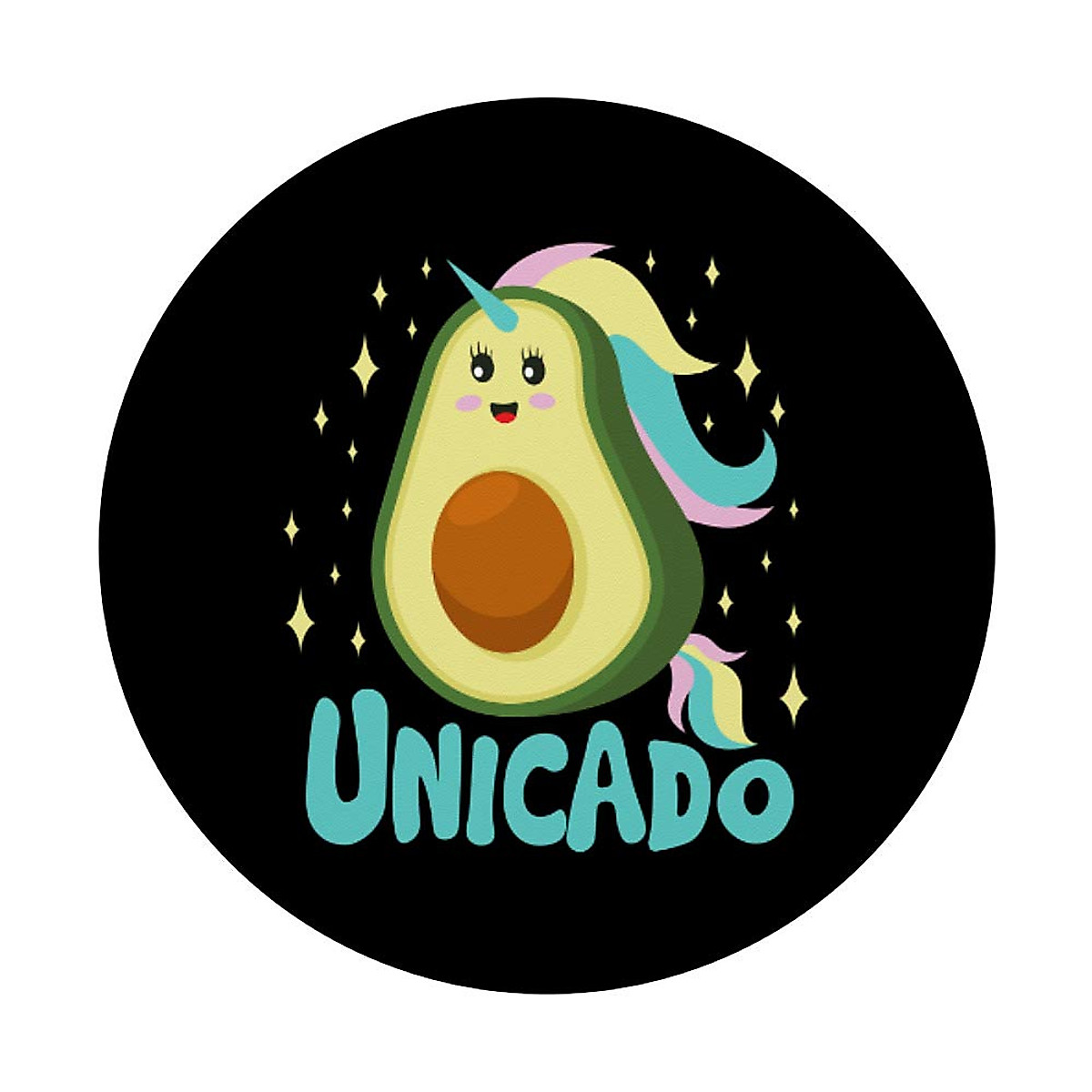 Uni Cado Unicorn Avocado Unicado Gift PopSockets PopGrip: Swappable Grip for Phones & Tablets