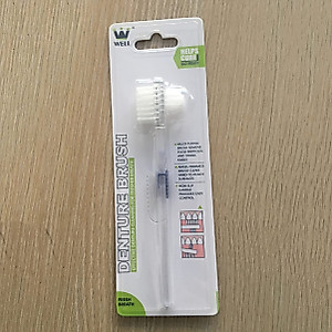 FOMIYES 3pcs Denture Cleaning kit False Teeth Brush Mouth Toothbrush Denture Brush Soft False Teeth Cleaning Tool Retainer Brush Cleaning Tools Double Sided Toothbrush Care Thread