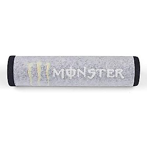 Short Black Pad & White Text Soft Impact Reducing Dense Foam Sponge Protector Pads for BMX Trick Bicycles ATVs Motorcycles (7.87in Length)
