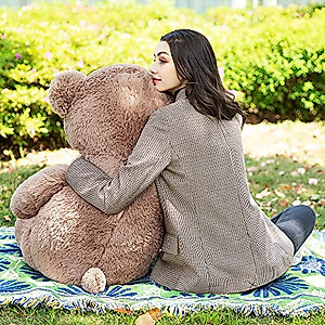 Tezituor Big Teddy Bear,52'' Giant Stuffed Animal Plush,Soft Gifts for Valentine, Christmas, Birthday.