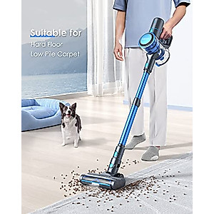 Lubluelu 23Kpa Cordless Vacuum Cleaner,Lightweight Vacuum with 225W Brushless Motor,Max 45 Min Runtime,Cordless Vacuum with Anti-Tangle Brush for Hardwood Floor Carpet Pet Hair Car Cleaning
