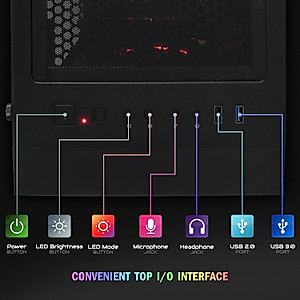 Periphio Hydra Prebuilt Gaming PC Computer - GeForce GT 1030 (2GB) Graphics | Intel Core i5-6500 (3.6GHz Turbo) | 1TB Solid State SSD | 16GB DDR4 RAM | Windows 10 Gaming Desktop | WiFi + BT (Renewed)