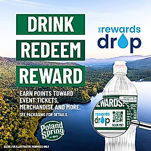 Poland Spring Brand 100% Natural Spring Water, 16.9 oz Plastic Bottles (Pack of 24)