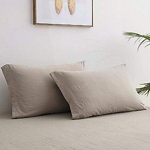 Lanest Housing Twin XL Sheet Sets, 2400 Thread Count Soft Deep Pocket Microfiber Sheets, College Dorm Sheets, 3 Pieces Taupe Bedding Sheets & Pillowcases