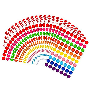 3500 Pieces Dot Stickers, Color Coding Labels Circle, 10 Color Circle Stickers, Price Stickers, Colored Dot Stickers for Office Classroom Student