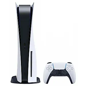 Sony Playstation 5 Disc Version PS5 Console - 4K-TV Gaming, 120Hz 8K Output, 16GB GDDR6, 825GB SSD, WiFi 6, Bluetooth 5.1 (Renewed) White