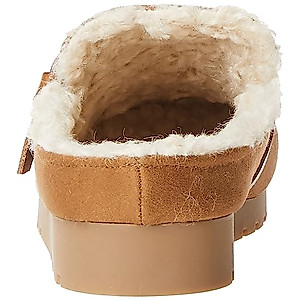 Amazon Essentials Women's Shearling Mule, Tan Suede, 7.5