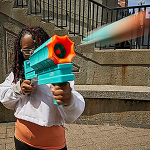 NERF Roblox Sharkbite: Web Launcher Rocker Blaster, Includes Code to Redeem Exclusive Virtual Item, 2 Rockets, Pump Action