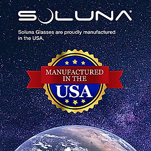 Soluna Solar Eclipse Glasses - CE and ISO Certified Safe Shades for Direct Sun Viewing - Made in the USA (10 Pack)