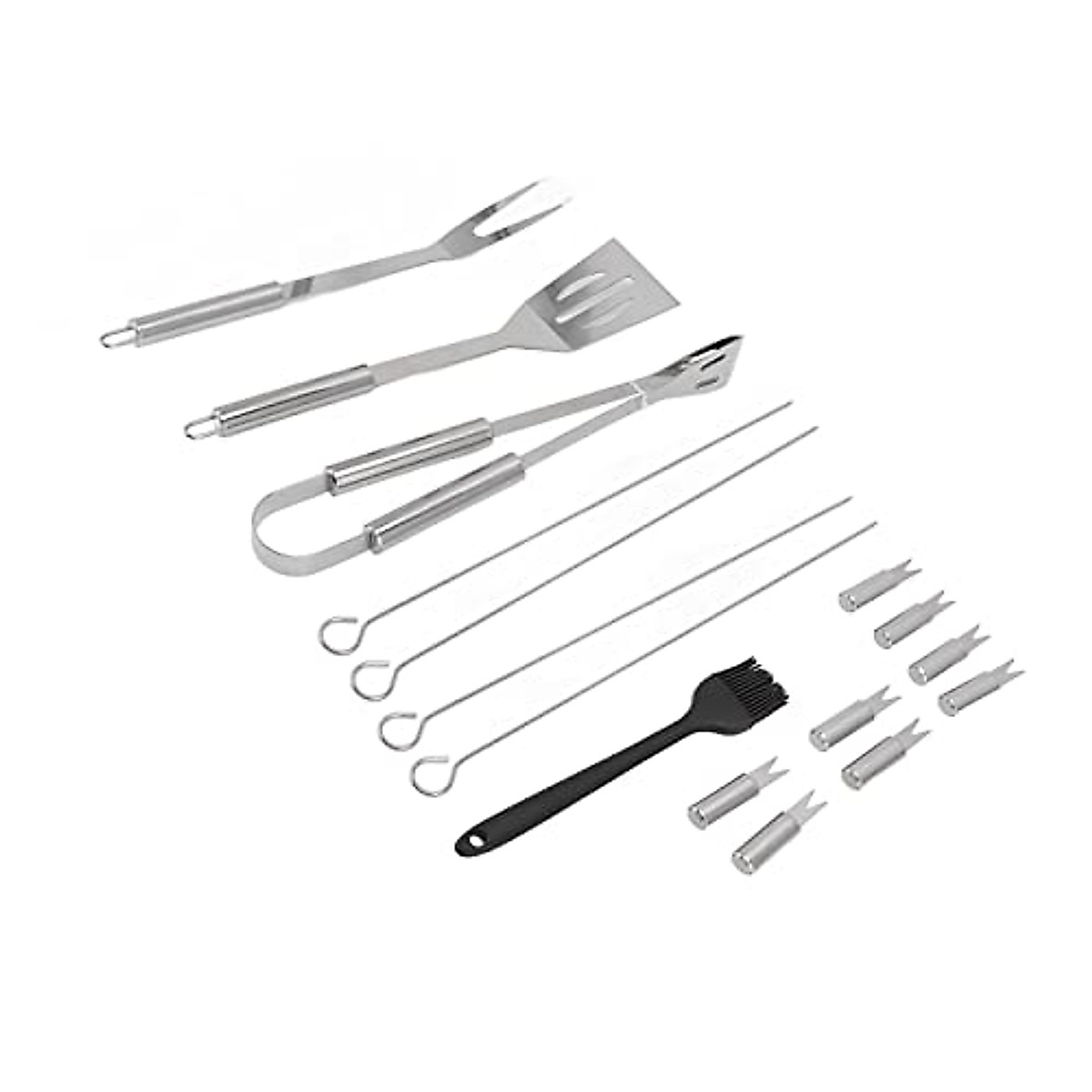 Household Garden Products 16pcs Stainless Steel BBQ Set Outdoor Portable Grilling Tools Set for Family Gatherings Outdoor Activities
