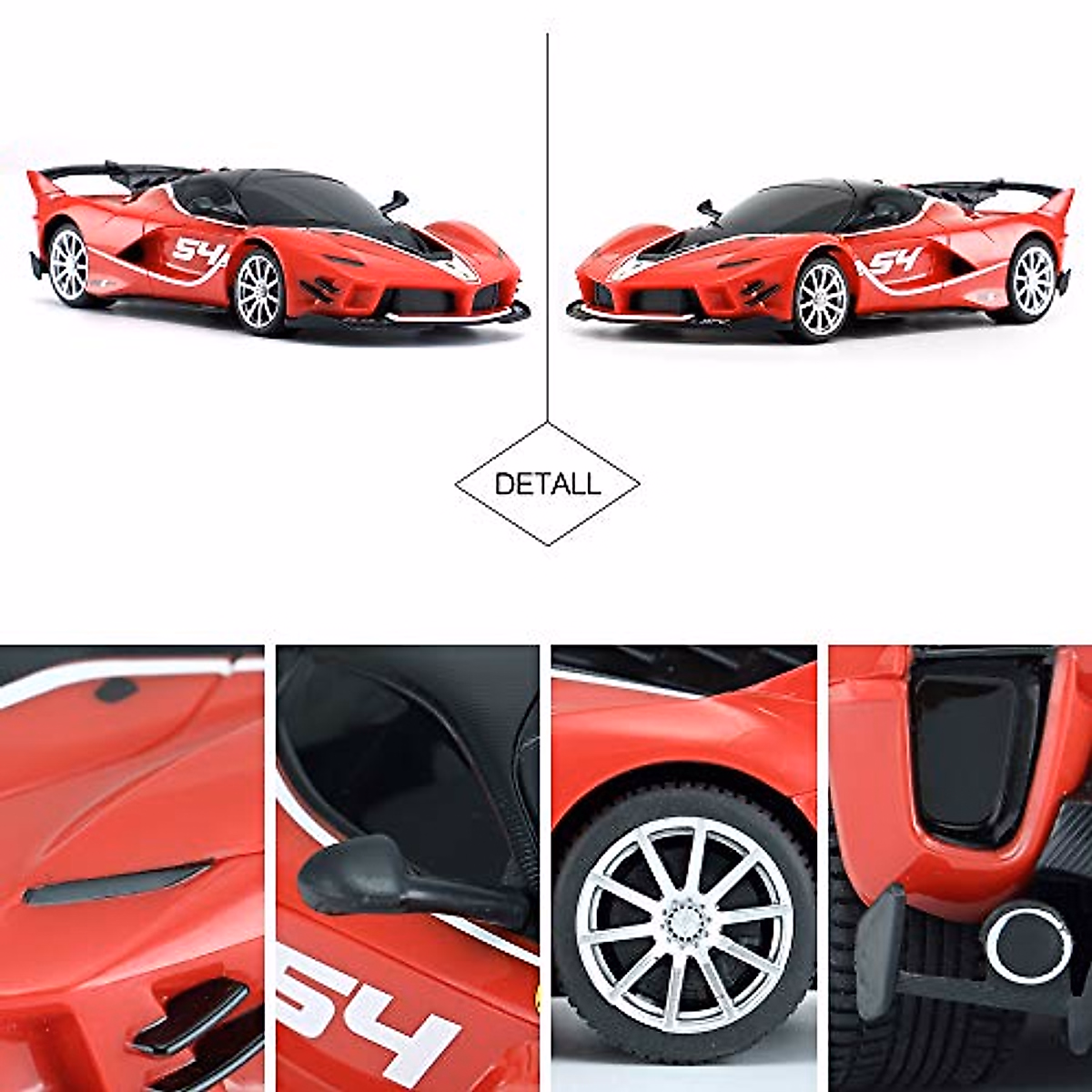 RASTAR Ferrari Toy Car 1/24 Ferrari FXX K EVO Remote Control Car for Kid Boys Adults - RED