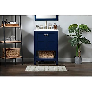 Elegant Kitchen and Bath 24 inch Single Bathroom Vanity Cabinet - Blue