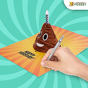 Plush Happy Birthday Card – Plays & Sings a Hilarious Version of the Happy Birthday Song - Lights Up in Sync to Music - 3D Pop Up Birthday Card Funny Birthday Card for Men, Women & Kids