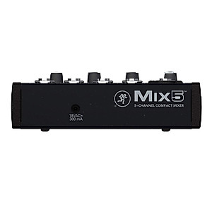 Mackie Mix5 5-Channel Compact Mixer Bundled with Knox Gear 20ft. XLR Cable and 3.5mm TRs to Dual 1/4" TS Breakout Cable (3 Items)