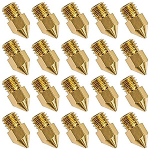 20 PCS 3D Printer Nozzle 0.4mm Extruder Head for Cr10 liuqiangmeiguo (Color : 1)