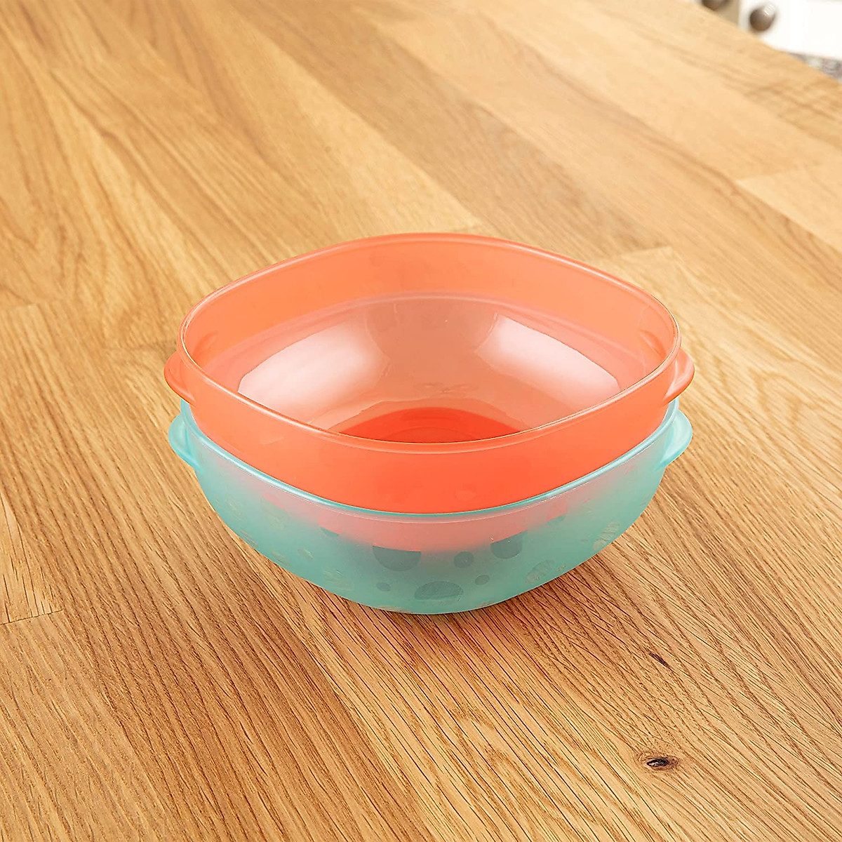 Dr. Brown’s Designed to Nourish Soft-Grip Spoon and Fork Set, Coral and Scoop-A-Bowl, Baby and Toddler Food and Cereal Bowl, BPA Free - 2-Pack