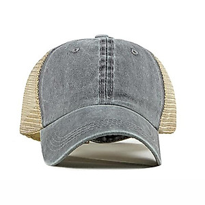 Croogo Men Women Summer Mesh Baseball Cap Quick Dry Cooling Sun Protection Golf Cap Running Adjustable Snapback Hat,Gray-ZM02