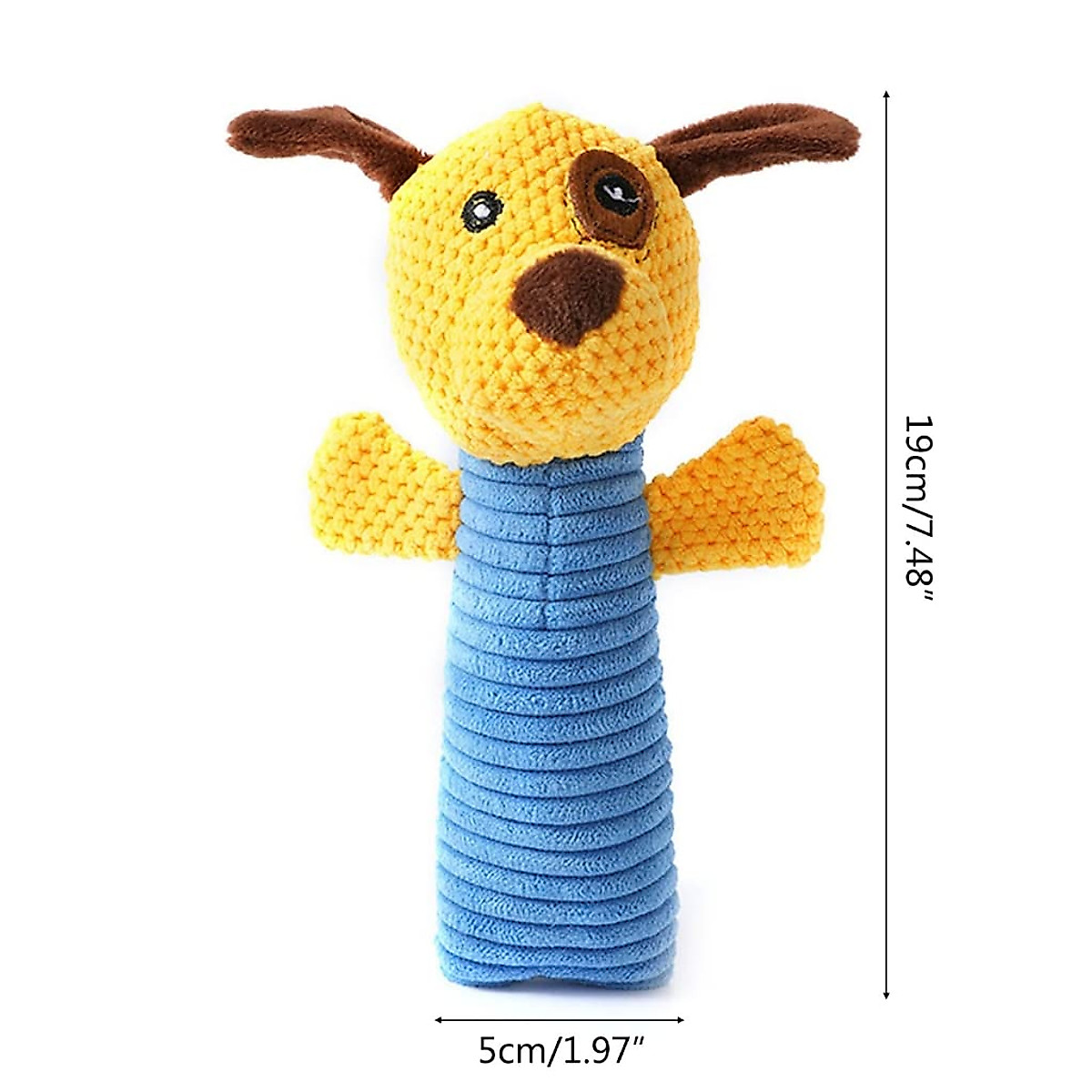 Ozeau Stuffed Doll Shape Pet Toy for Chewing Teeth Cleaning Dog Toy Training Interactive Bite Resistant for Aggressive Chewer