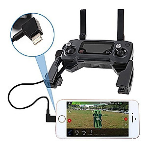AxPower OTG Micro USB to iPhone iOS Cable 1ft Connector for DJI Spark Mavic Mini Mavic Pro Mavic 2 Pro Zoom Air Reverse Data Cable for iPhone 7 8 X