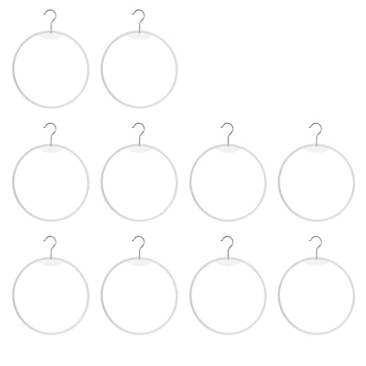 Cabilock 10Pcs Underwear Display Ring Hanger Bikini Swimwear Drying Holder Lingerie Hoop Hanger Round Clothes Rack Stands Scarf Hangers Closet Organizer