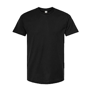 Tultex 202 - Unisex Fine Jersey Tee (Extra Large, Black)