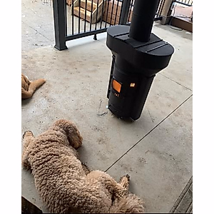 Q-Stoves Q-Flame Portable Wood Pellet Outdoor Heater, 106,000 BTU per hour, Eco-Friendly, for Patio, Backyard, Camping and Going Off-Grid