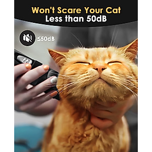 oneisall Cat Clippers for Matted Hair, Quiet Cat Shaver for Long Hair, Cordless Cat Hair Trimmer for Grooming, 2 Speed Pet Shaver Cat Grooming Kit for Cats Small Dogs Animals (Purple)…