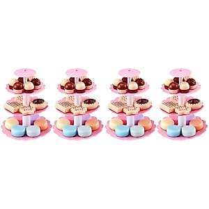 ibasenice 4 Sets Cake Toy Dessert Tower Toy Simulation Playset Children’s Toys Childrens Toys Afternoon Tea Toy Toys for Kids Cake Tower Toy Kit Dessert Playset Taste Toy Set Suite