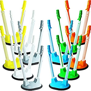 12 Pack Baggy Rack Stand Adjustable Freezer Bag Holder Stand Ziplock Bag Holder for Filling With No Food Spills or Kitchen Mess (Multicolor)