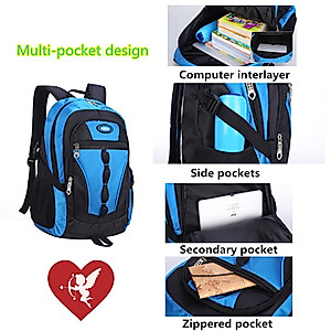 Casual Daypack Book Bags Waterproof School Bag Travel Knapsack Bags for High School Teens Elementary Backpack