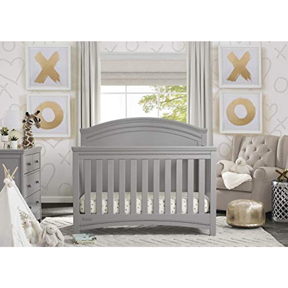 Simmons Kids SlumberTime Emma Convertible Crib N More, Grey