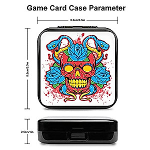 QQWWE Material 12-24 Game Console Cassette Box Card Slot Hard Shell Protection Storage Portable Compact Accessories Printing Pattern Durable and Strong