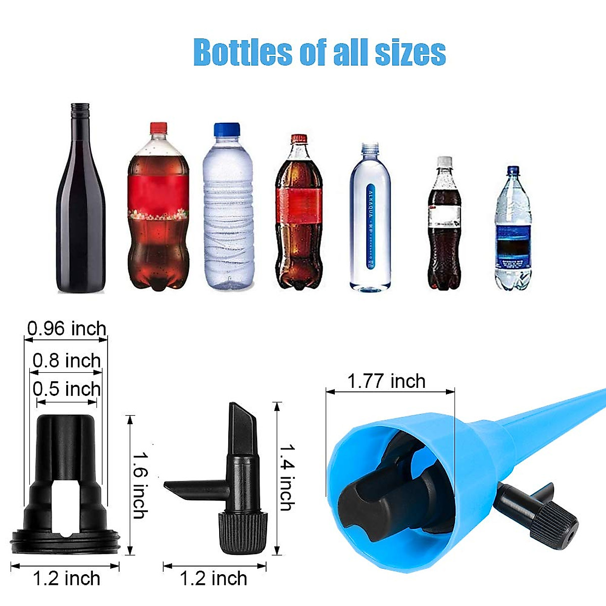 Emoly Upgraded 12 Pack Self Plant Watering Spikes with Adjustable Water Flow, Plant Waterer for Indoor Outdoor, Automatic Watering Spikes for Potted Plants