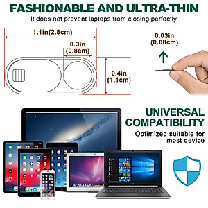 ONKENTET 6PCS Webcam Cover Slide Compatible with Tesla Model 3 Y X S 2017-2023 Accessories Car Camera Cellphone Laptop Privacy Covers Slide Frosted Interior Cabin Front Camera Thin Cover (Green)