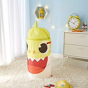 Idea Nuova Baby Shark Kids Pop Up Figural Laundry and Storage Hamper with Dome Lid