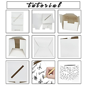 SietDESEO 2 Pcs White Card Box Diy Gift Card Box Money Card Box Holder for Wedding Reception Baby Shower Bridal Shower Birthday Party Supplies