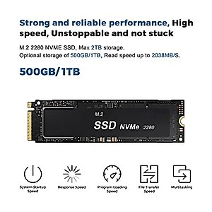 Beelink New 8th Generation Intel 4 Cores 8 Threads i5-8259U Processor(up to 3.8GHz), Mini pc with 16G DDR4 RAM/500GB NVMe M.2 SSD, Support 4K Dual HDMI Display,WiFi5,BT5.0, 4*USB 3.0
