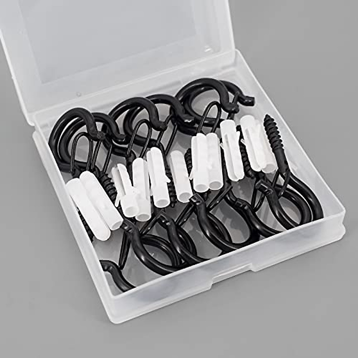 12 Pcs Screw Hooks for Hanging Outdoor Lights, Screw in Hooks Home Christmas Lights Hanger Hooks for Garage New Year Party and Festival Decorations, Easy Release