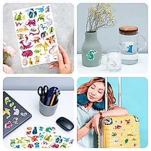 Dragon Stickers 530 Counts Cute Cartoon Dragon Adhesive Sticker for Water Bottles Art Toys Crafts Kids Boys Toddlers Invitations Envelopes Party Gifts Bags Decor